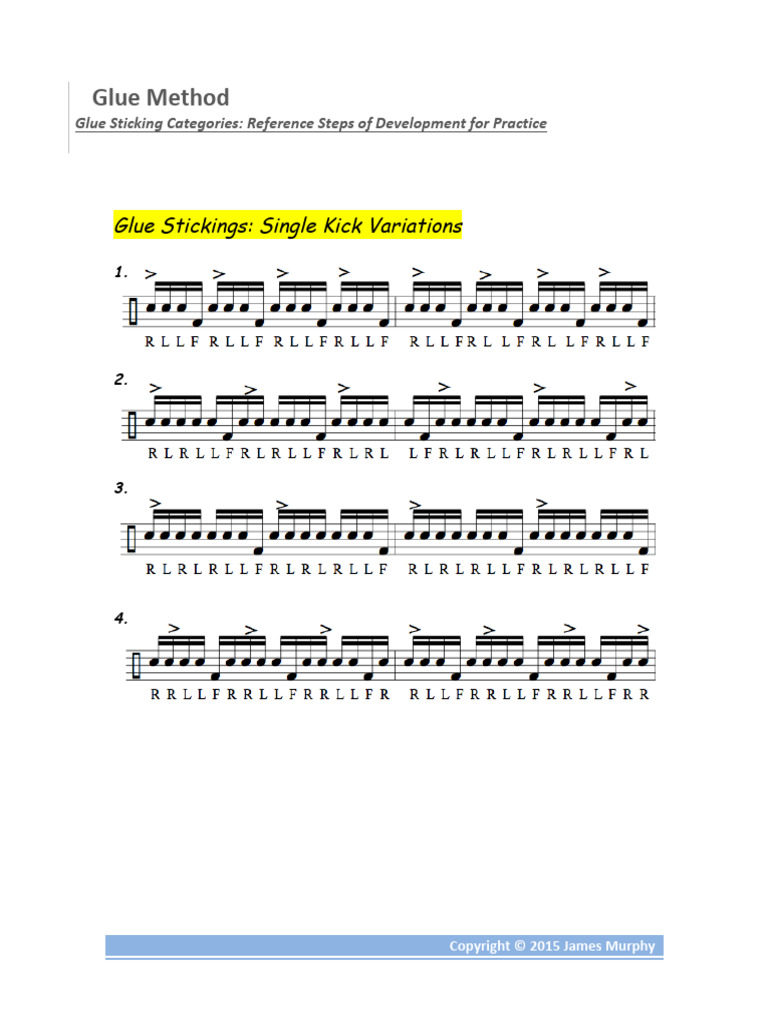 Glue Method WorkSheets | PDF
