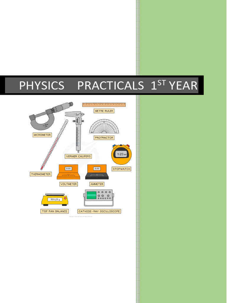 Practicals Physics Advanced 1st Year 1-12 - 241013 - 185422 | PDF | Density | Science & Mathematics