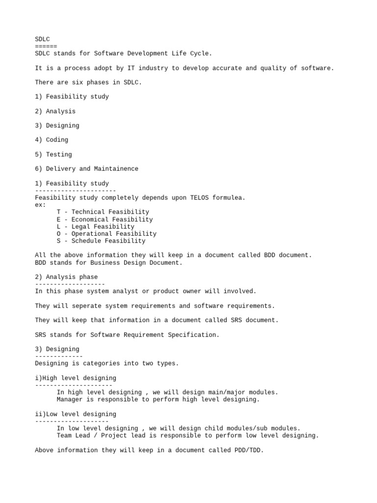 SDLC | PDF