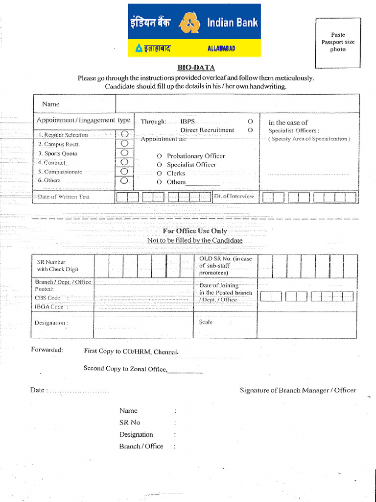 Bio-Data-Form-1 | PDF