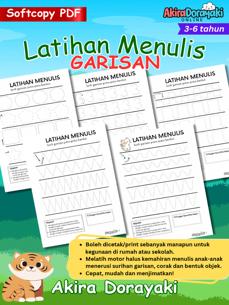02 Latihan Menulis Garisan | PDF