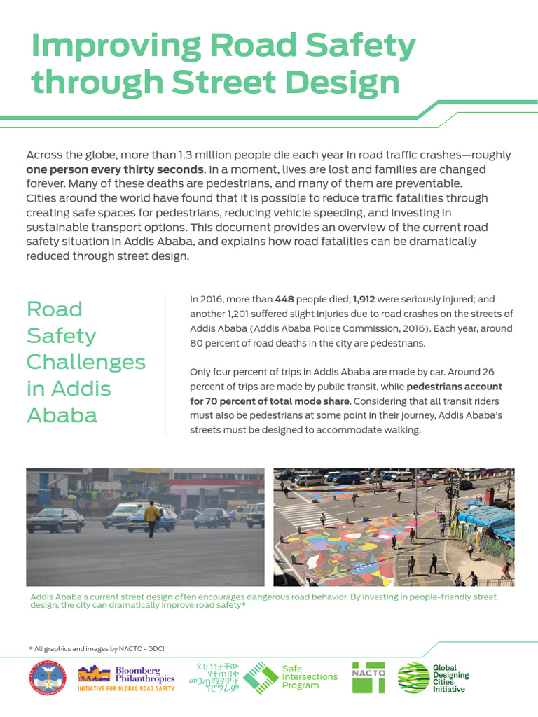 GLobal Design Cities Initiative - Improving Road Safety | PDF