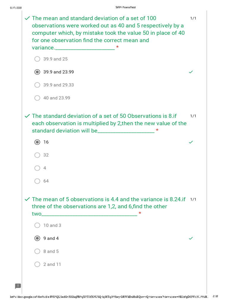 STA 114 PQ Assessment 2019 Past Question PQ3SP (SlidePot - Com) - 1 | PDF | Standard Deviation ...