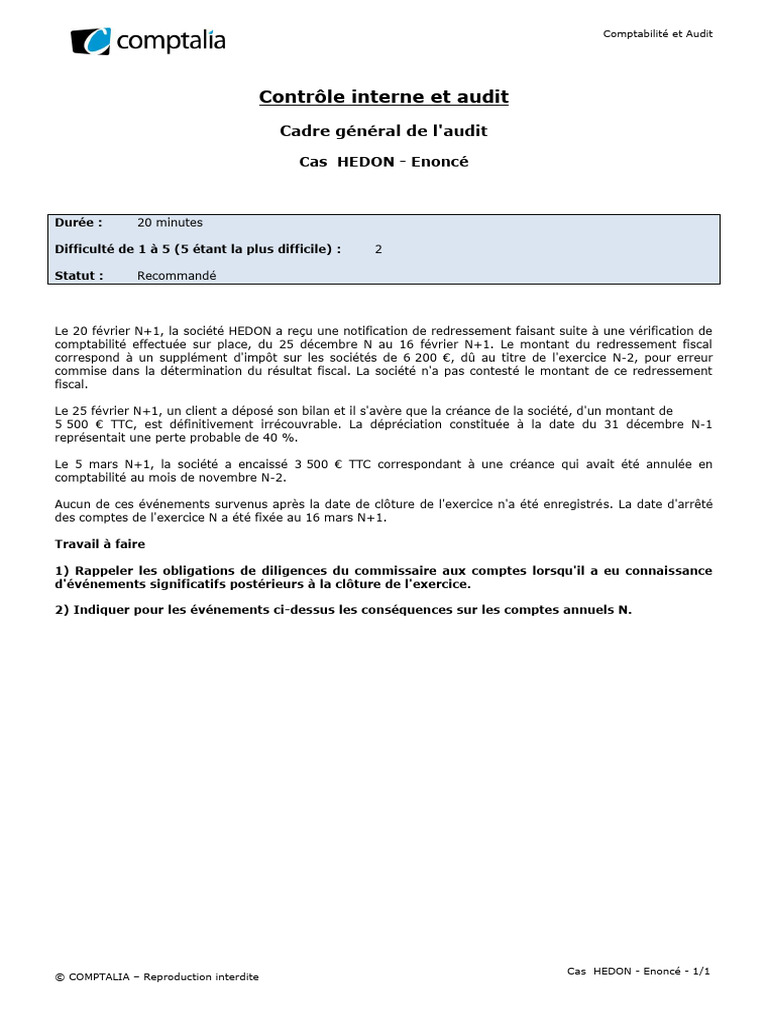 Cas 2 Cas Hedon | PDF