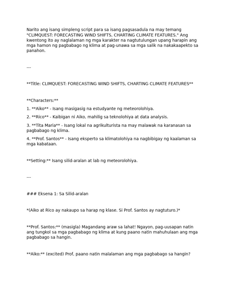 Climate Change Pagsasadula | PDF