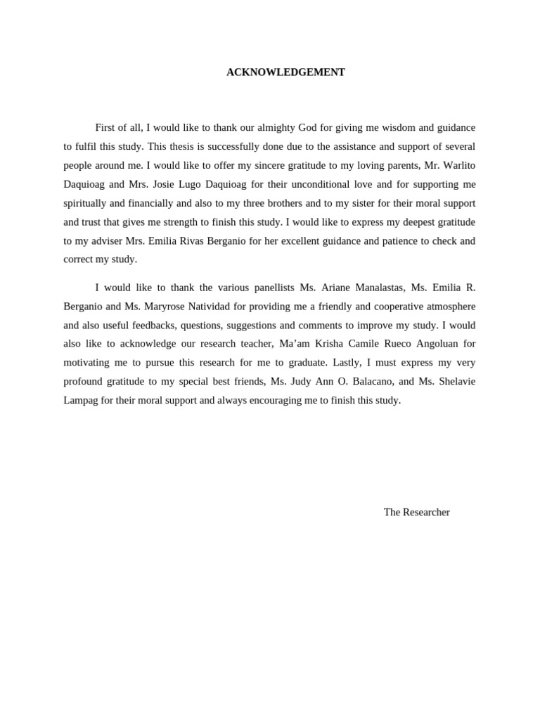 Acknowledgement | PDF