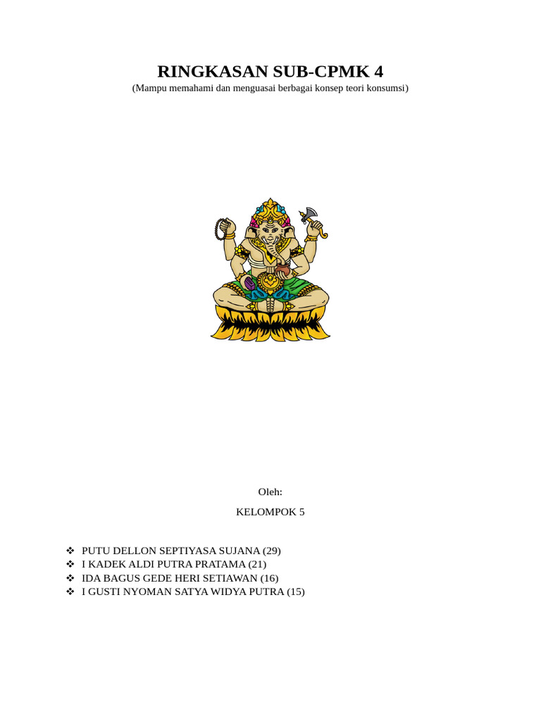 Ringkasan Materi Ekonomi Makro (Sub-CPMK 4 Indikator 1.1-1.5) Kelompok 5 | PDF