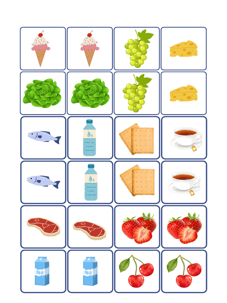 Food Memory Game | PDF