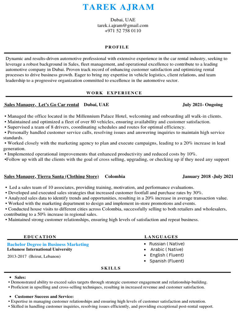 Tarek Ajram CV | PDF
