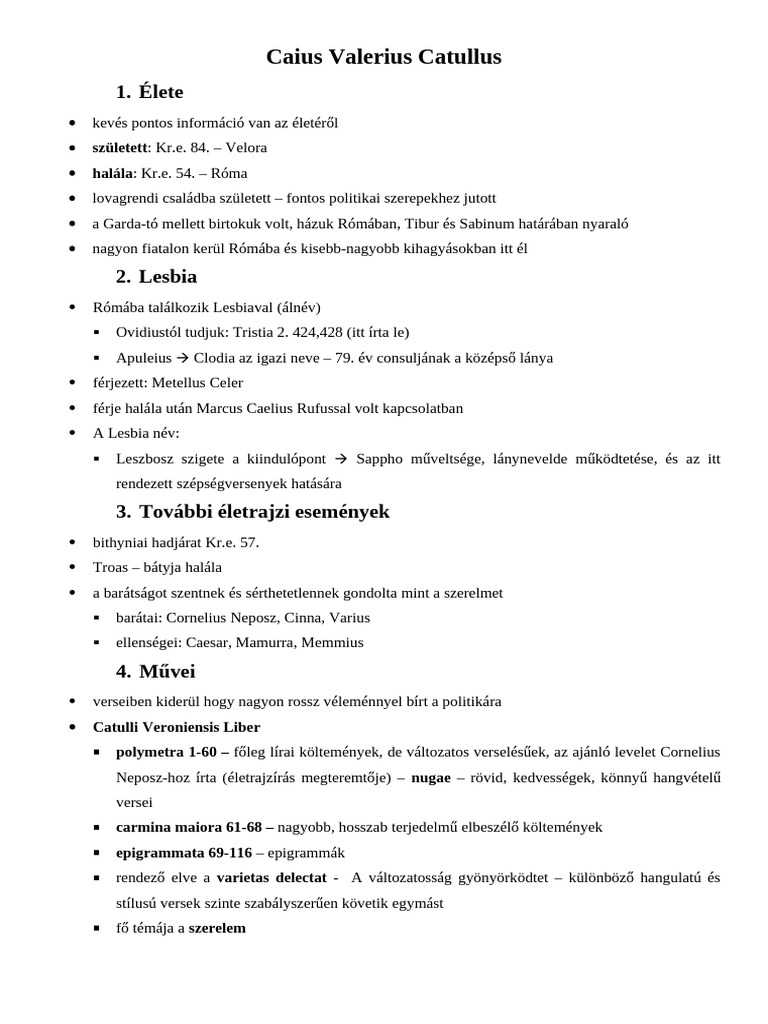 Caius Valerius Catullus | PDF