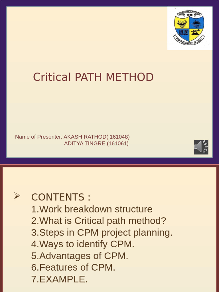 Critical PATH METHOD | PDF