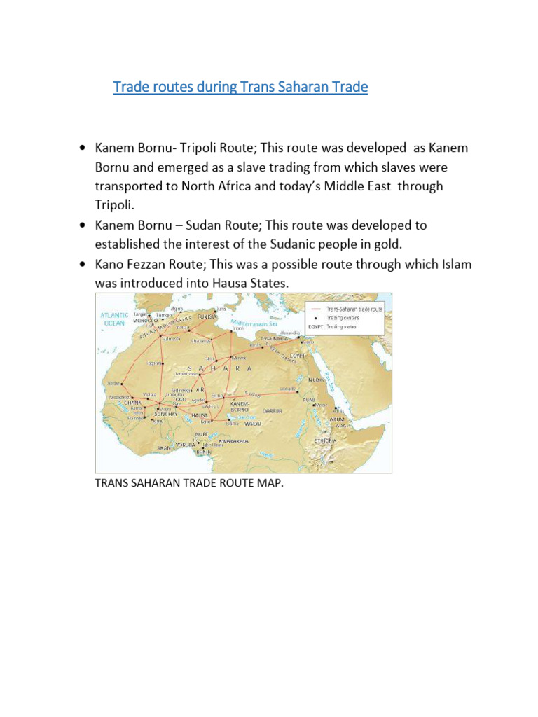 4498 - Trade Route During Trans Saharan Trade | PDF