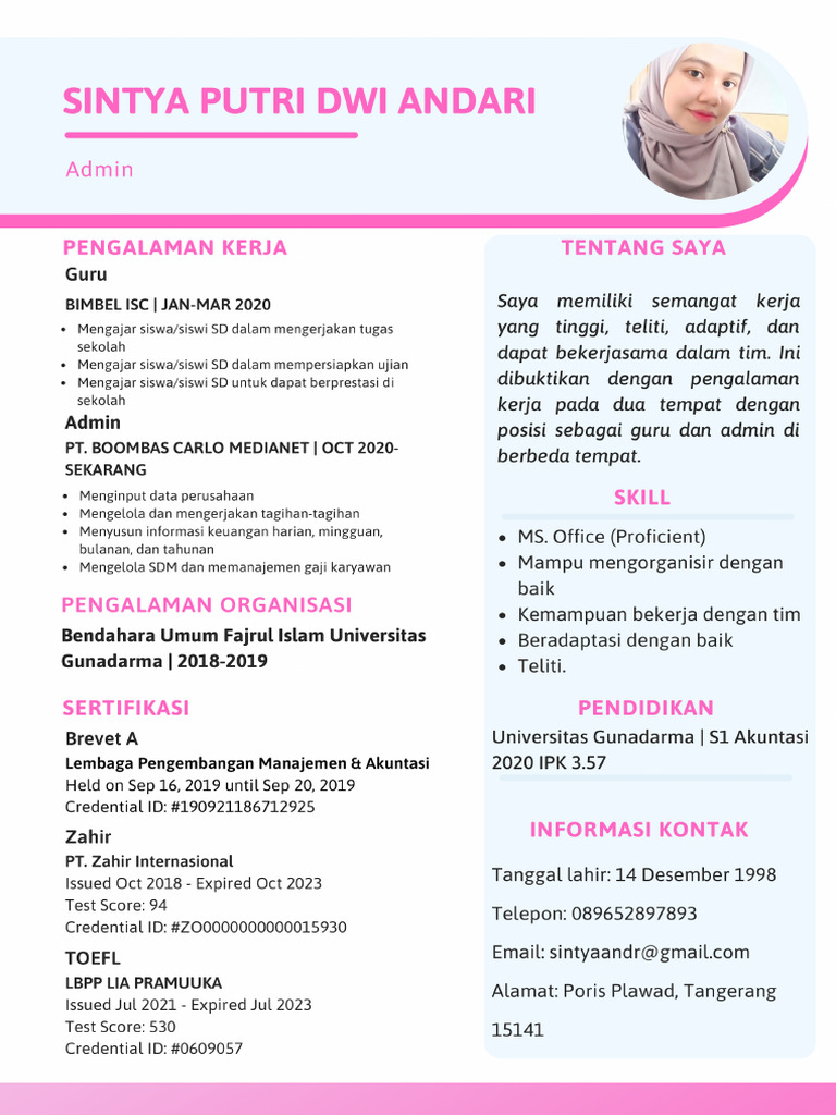 CV_SINTYA PUTRI | PDF