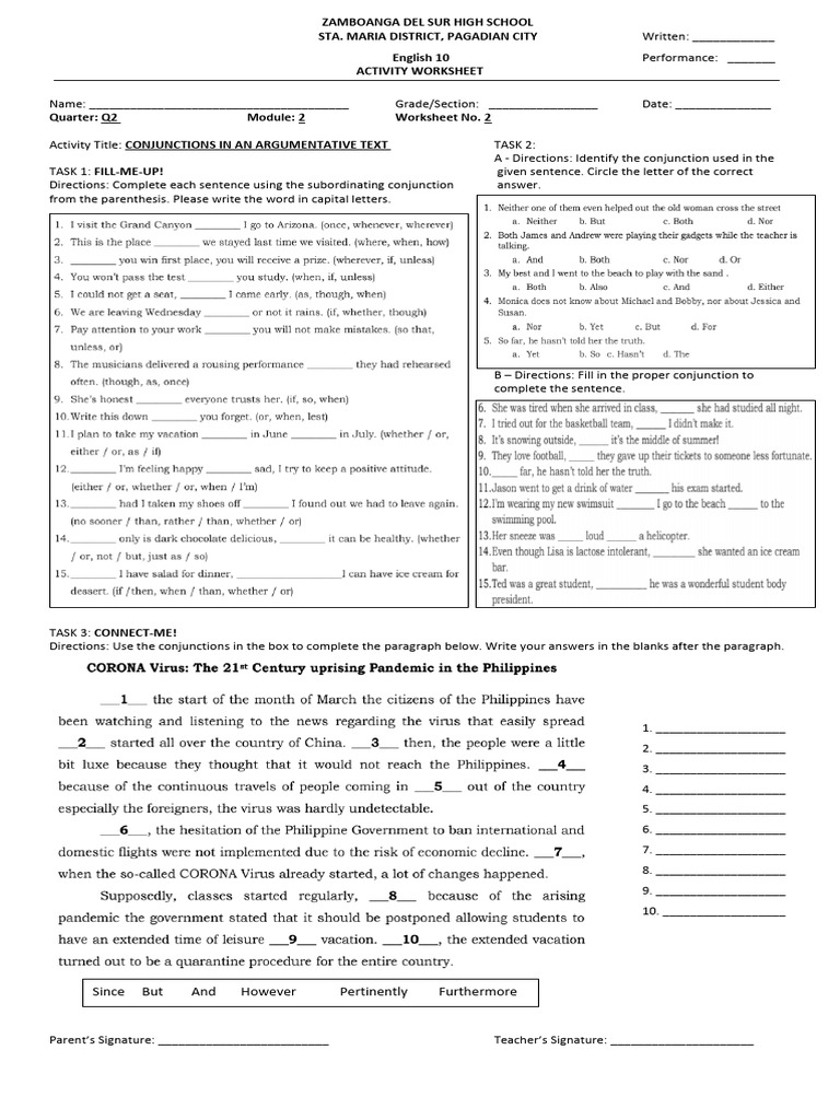 Q2 Wk2 M2 Worksheet | PDF
