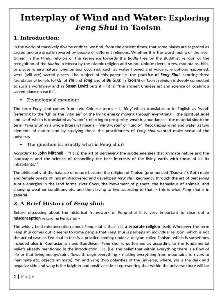 Feng Shui Paper-1 | PDF