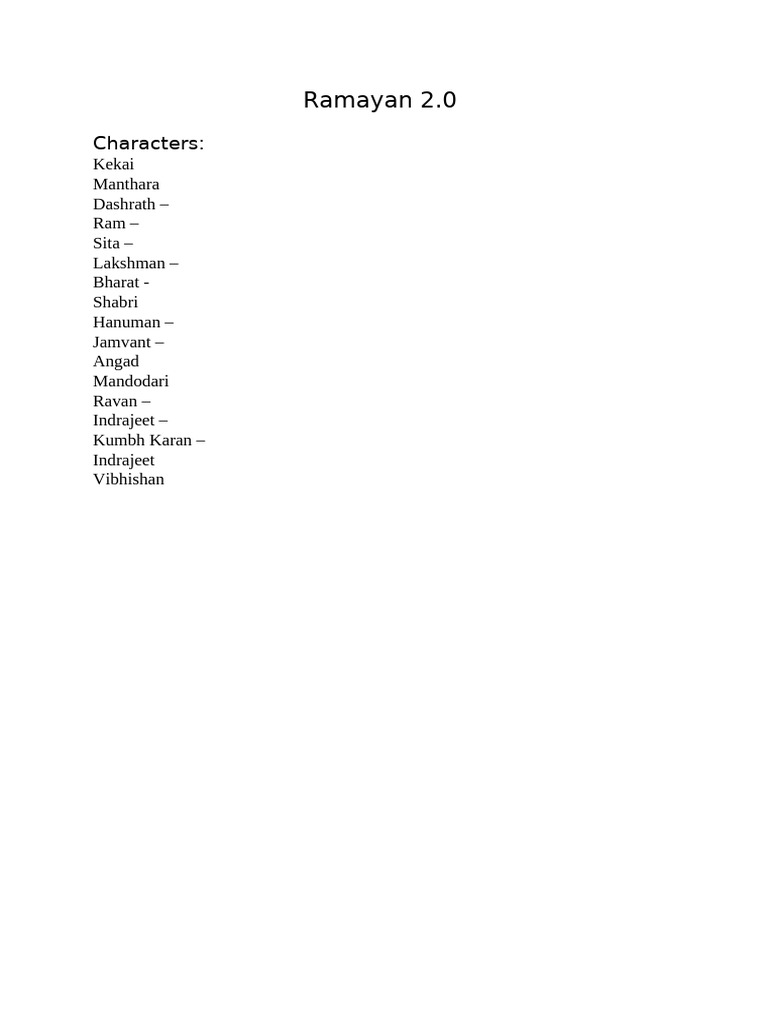 Ramayan 2.0 Final-1 | PDF
