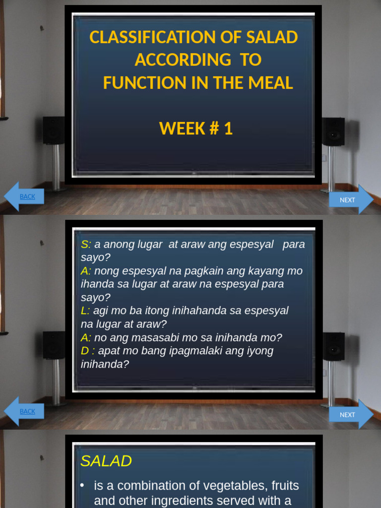 2ND Classification of Salad | PDF