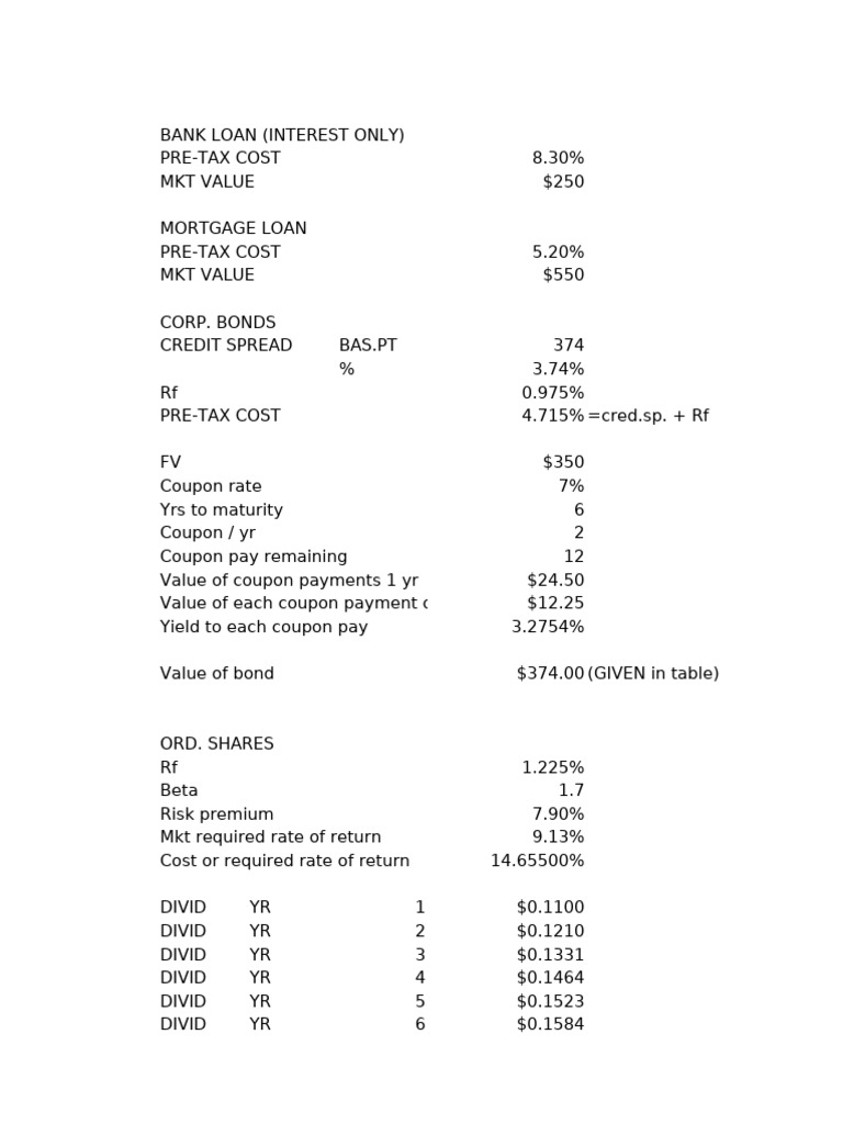 Excel Answer | PDF | Bonds (Finance) | Financial Markets