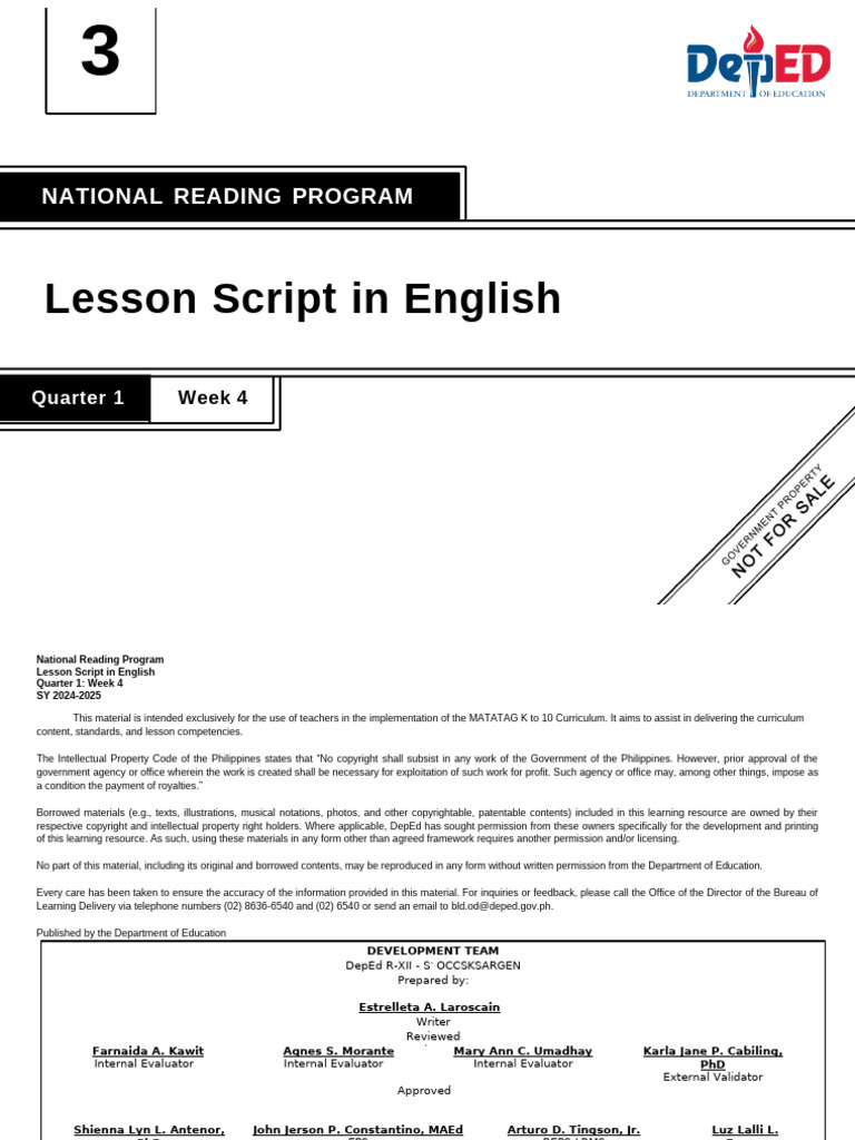 2024 LS G3 NRP Q1 Week4 | PDF