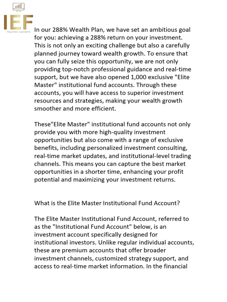 Elite Master Institutional Fund Accounts | PDF | Investing | Stocks