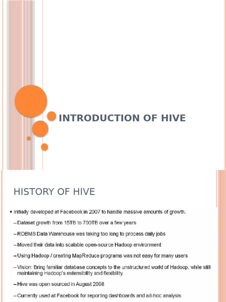 Introduction of hive | PDF