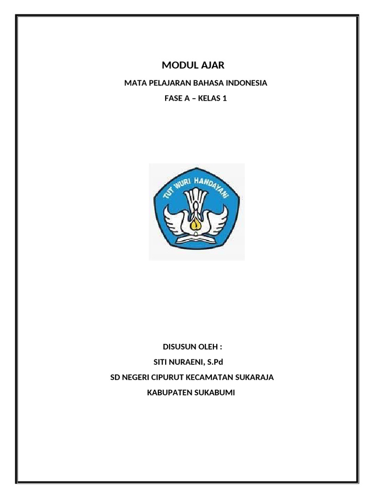 Modul Ajar Bahasa Indonesia - Bab 7 Aku Ingin - Fase A | PDF