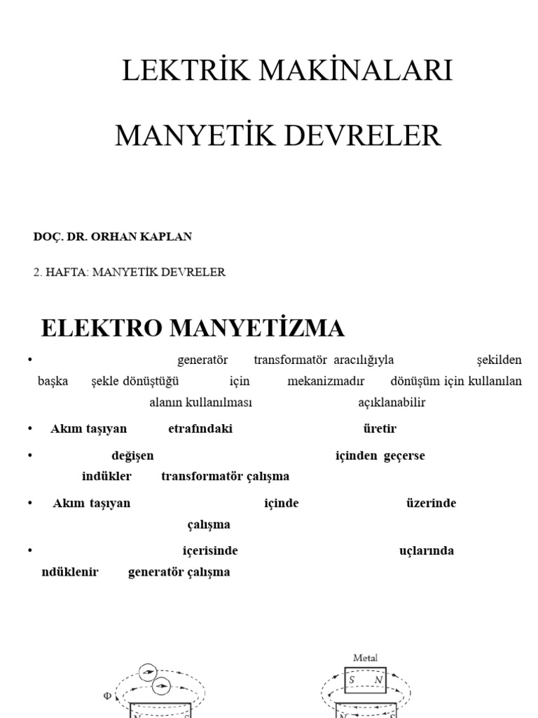 Elektrik Makinalari Manyetik Devreler OK 2-3 | PDF