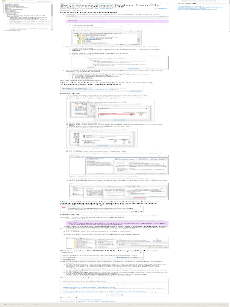 Win 10 Can't Access Server 2003 | PDF | Ip Address | Internet Protocols