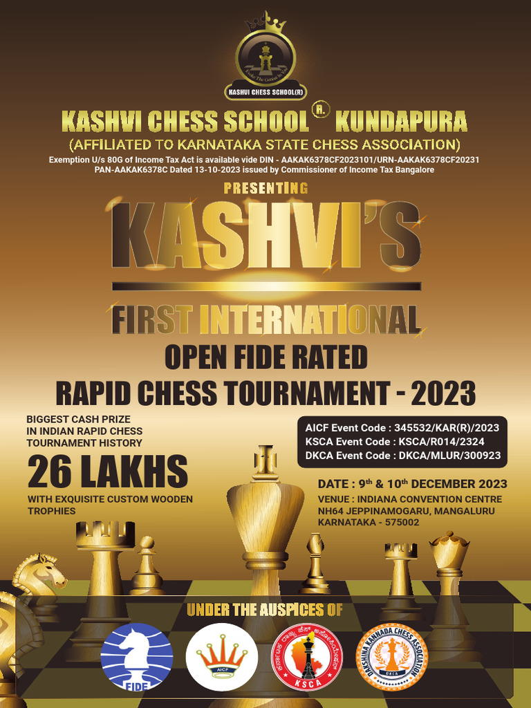 Biggest Cash Prize For Chess (26lakhs Prize) | PDF | Chess ...