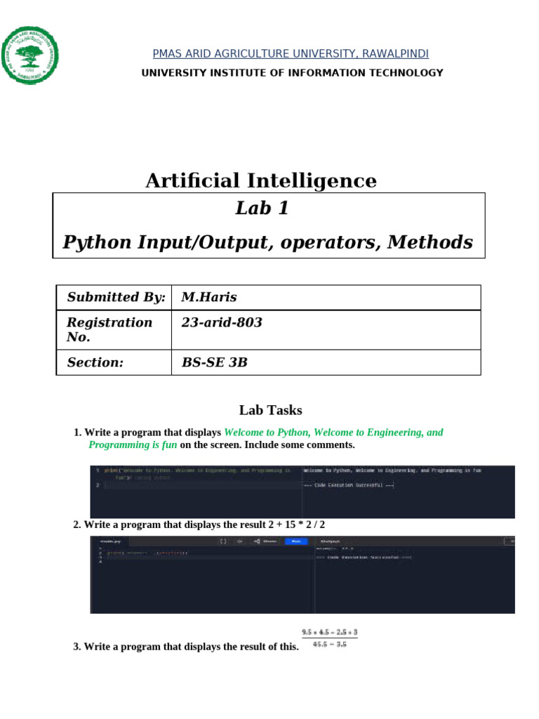 ML Lab 1-Report | PDF