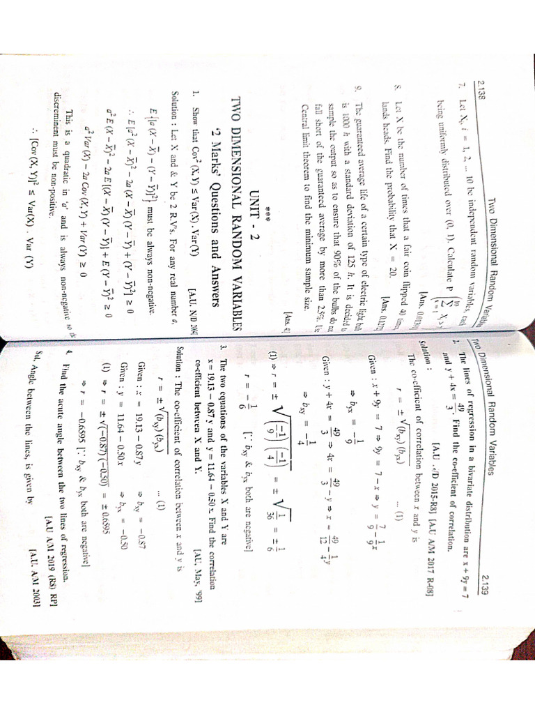 Maths 2unit 2mark | PDF