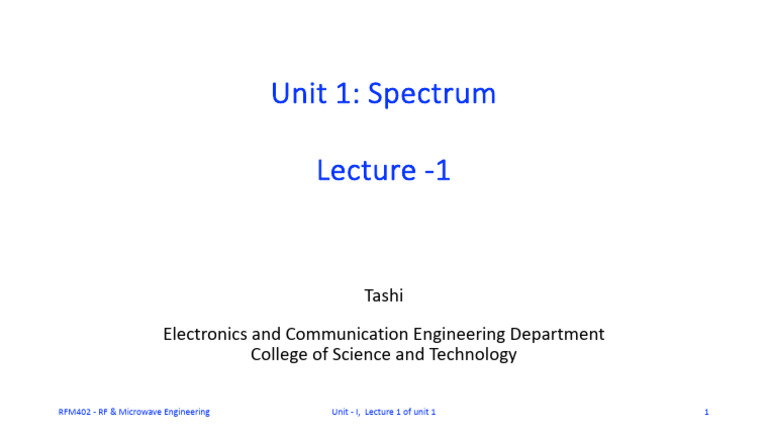 Lecture 1 | PDF