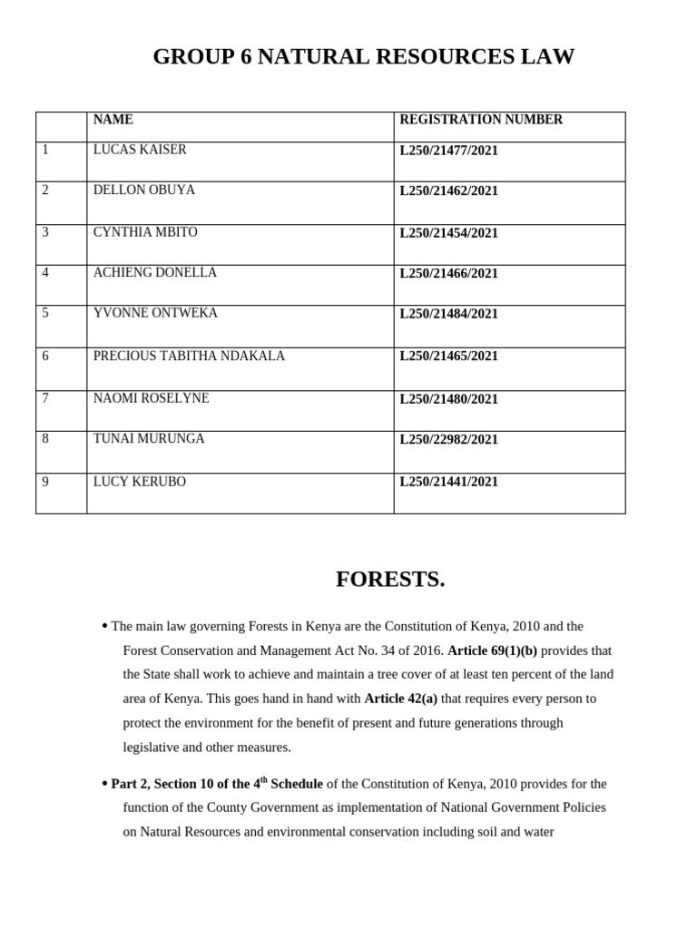 Forests - Natural Resources Law | PDF