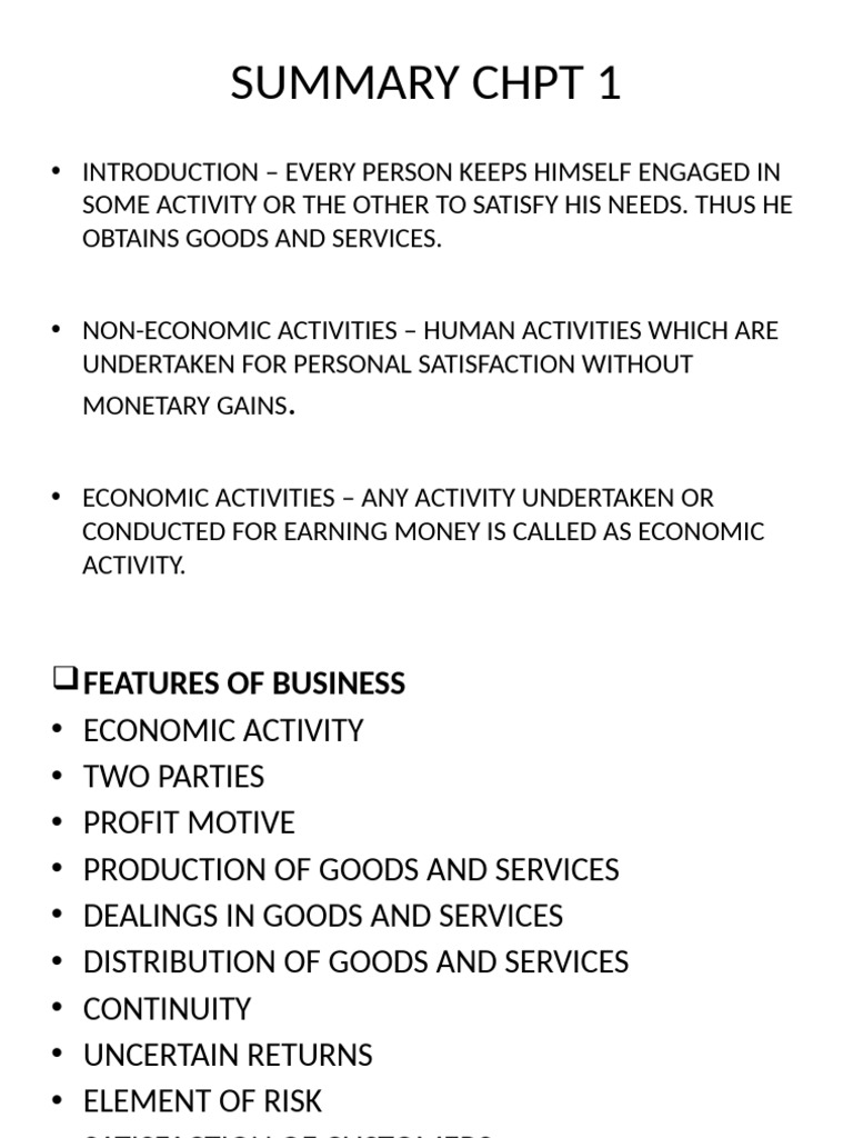 Ocm Summary CHP 1 | PDF