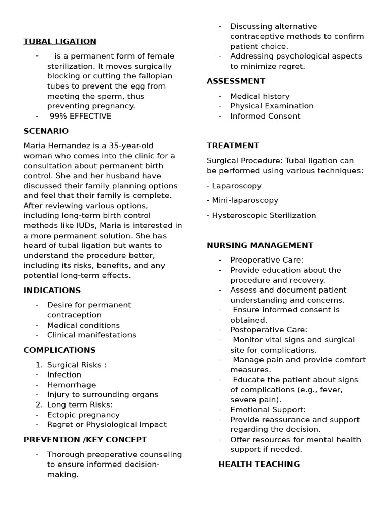 Tubal Ligation | PDF