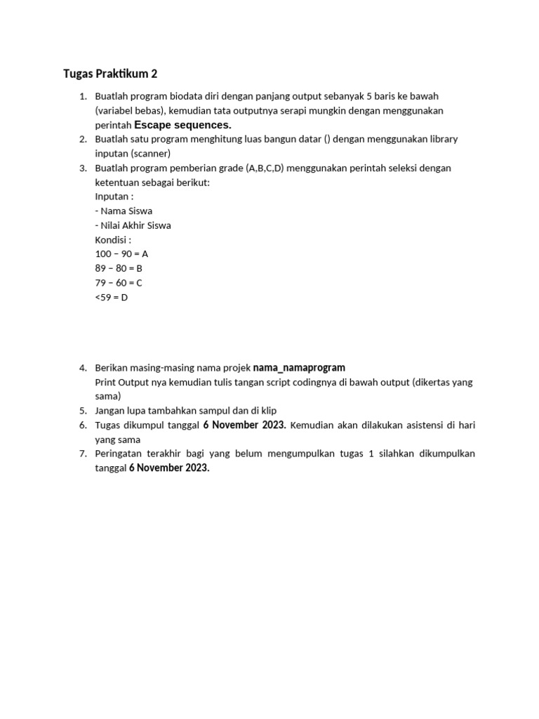 Tugas Praktikum 2 | PDF