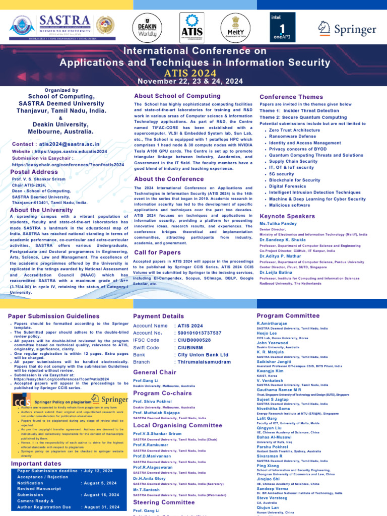 Atis-2024 Brochure | PDF