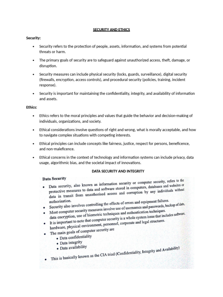 Security and Ethics | PDF
