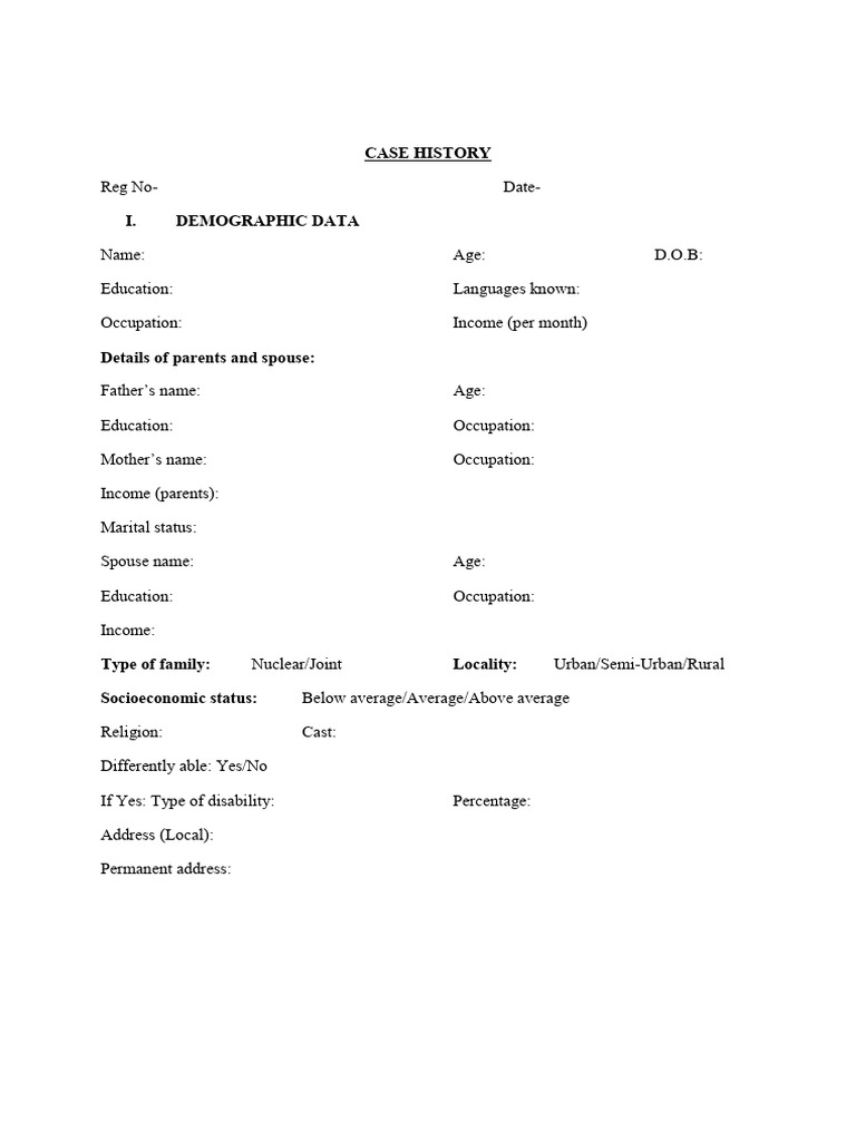 Case History & MSE | PDF