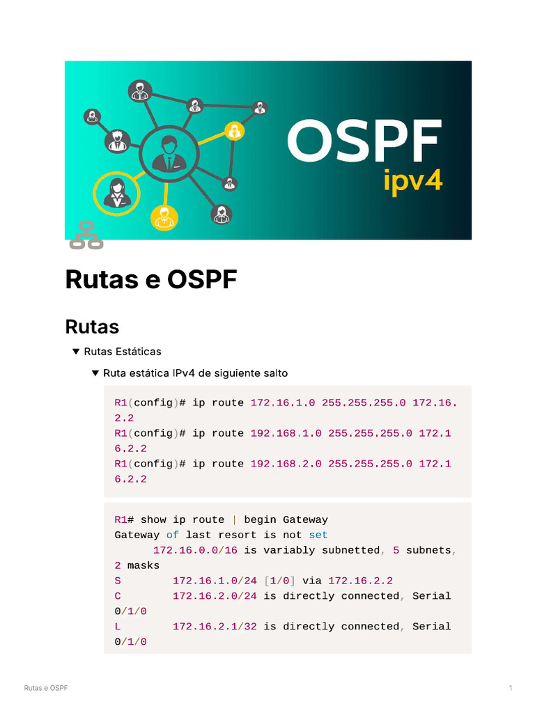 Rutas e OSPF | PDF