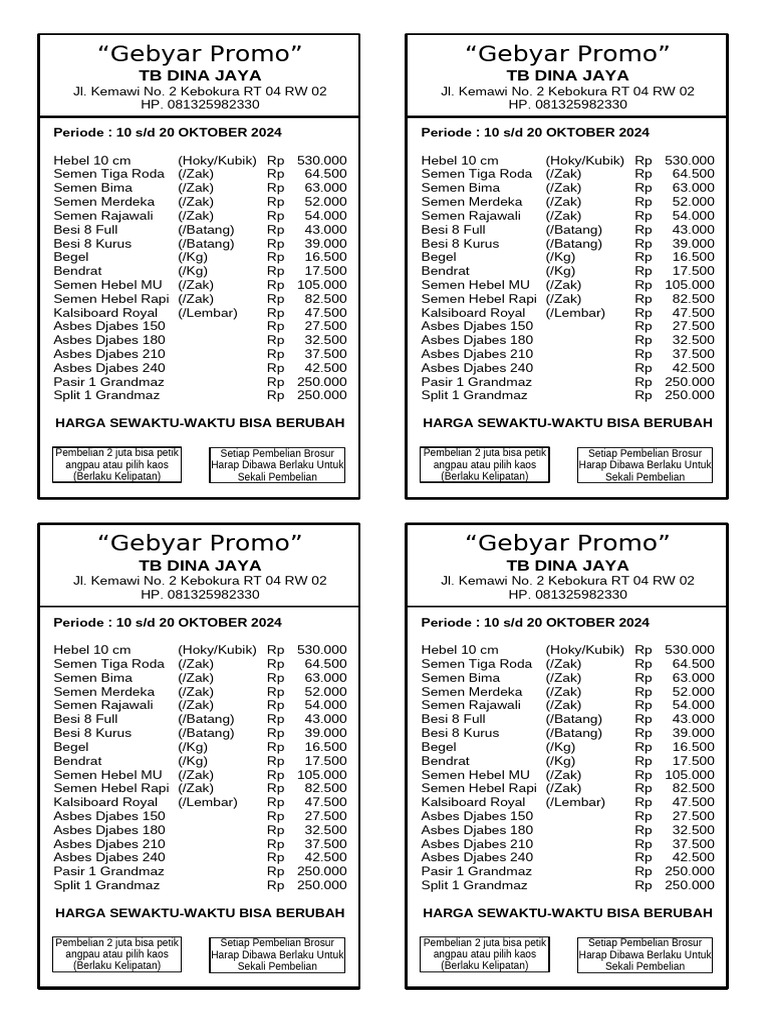 Gebyar Promo | PDF