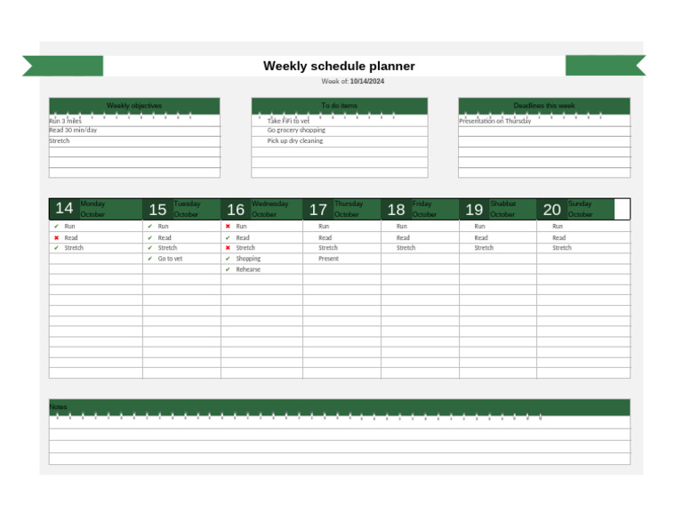 Weekly Schedule Planner | PDF