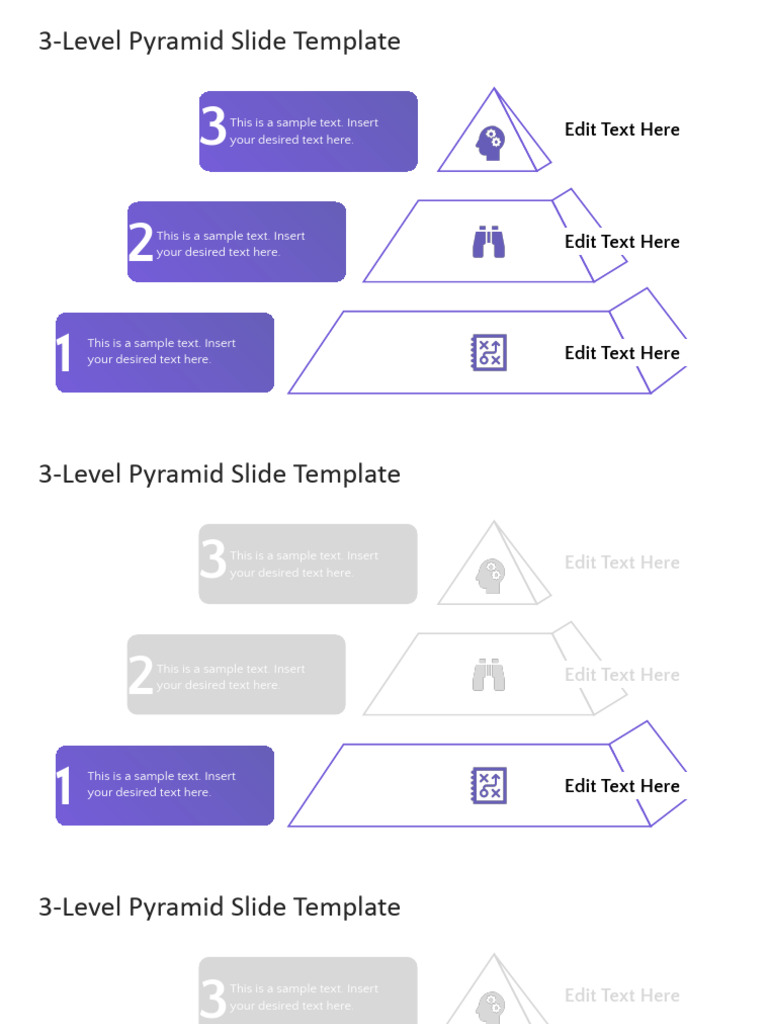Free 3-Level Pyramid PowerPoint Template | PDF