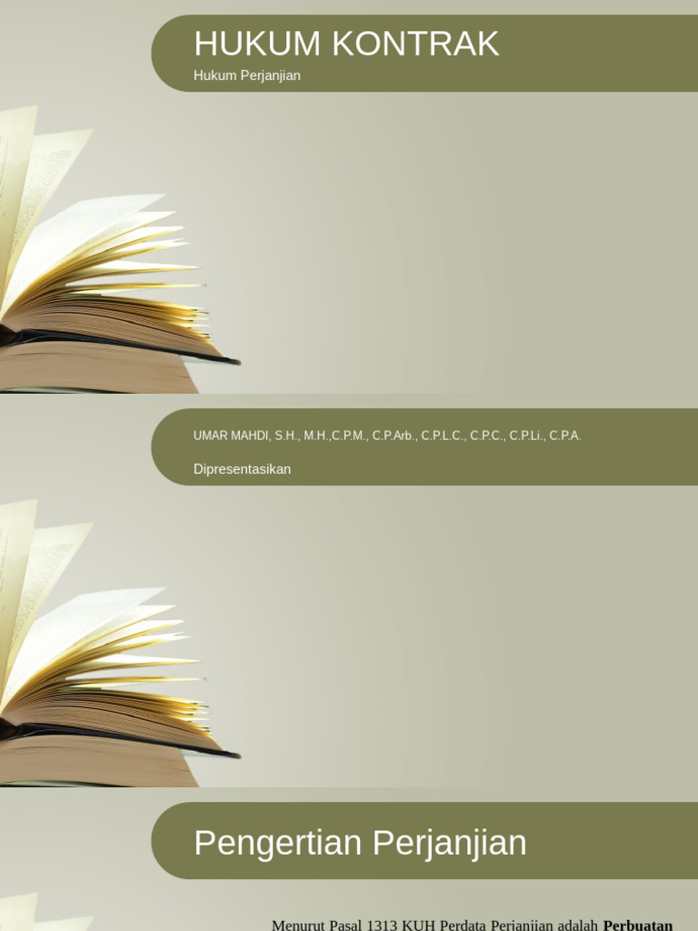 Hukum Kontrak Hukum Perjanjian Pdf