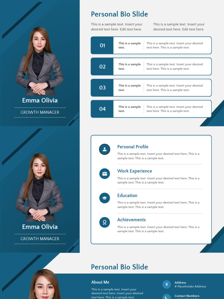 Free Personal Bio PowerPoint Template | PDF