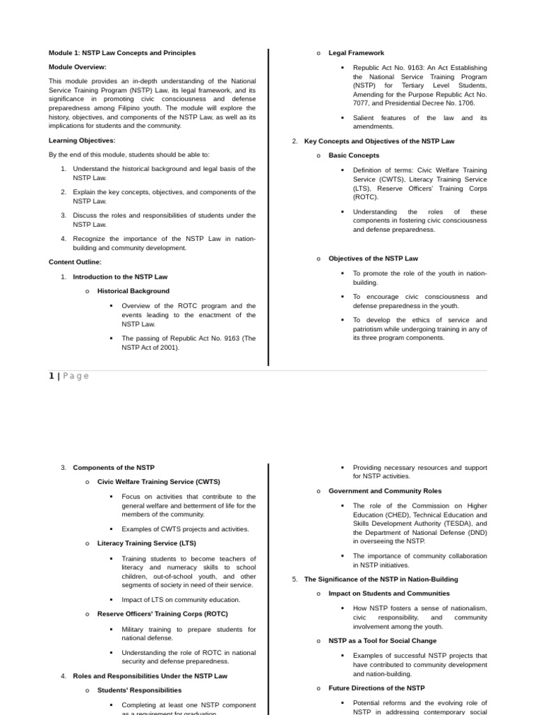 Module 1 NSTP Week 2 To 3. | PDF