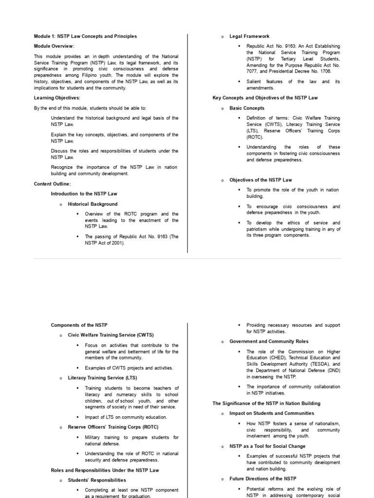 NSTP - M1-Week-2-to-3 | PDF