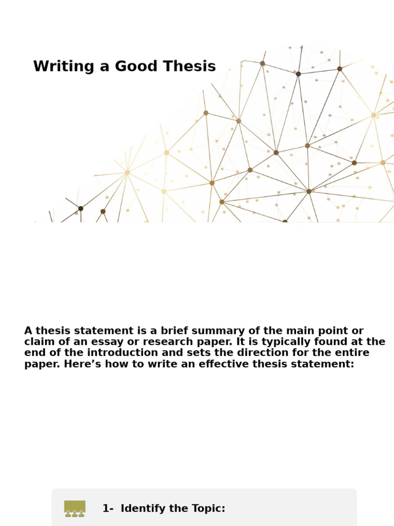 Writing A Good Thesis | PDF