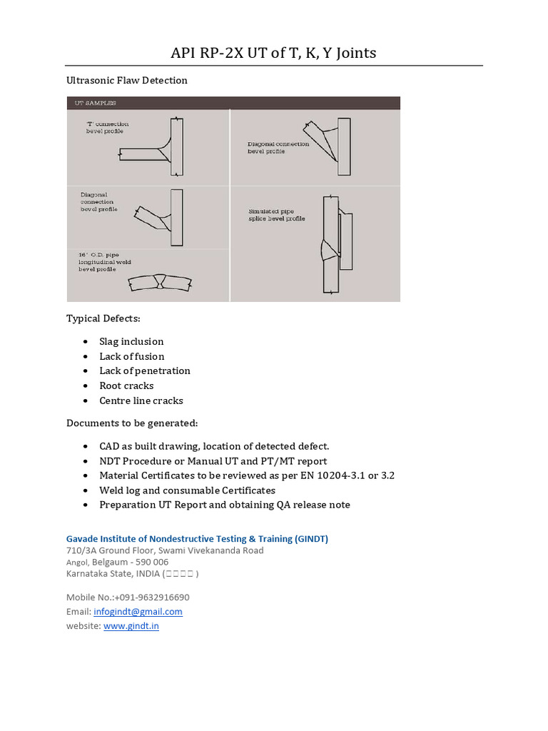 UT T K Y Joints GINDT PDF - Compressed | PDF