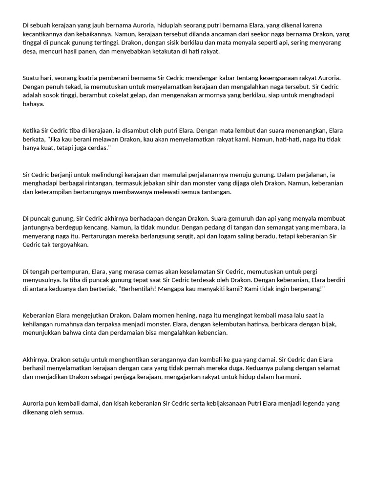 Di sebuah kerajaan yang jauh bernama Auroria | PDF